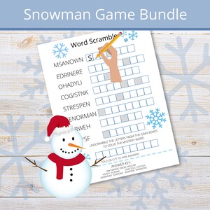 PRINTABLE SNOWMAN GAMES | Print at Home | Instant Download - Etsy