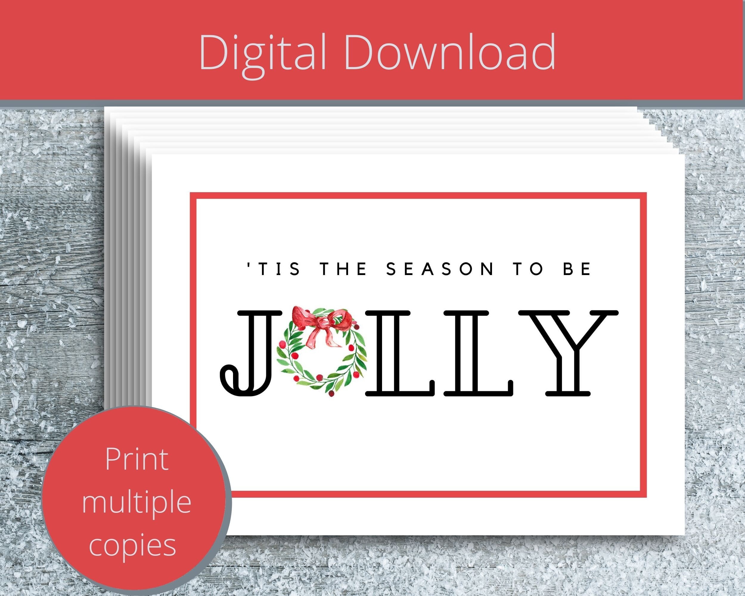 PRINTABLE HOLIDAY CARD | Digital Download | Christmas and Holiday Card ...
