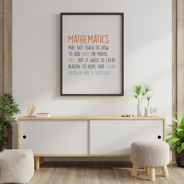 Math Gives Us Hope Poster - Etsy