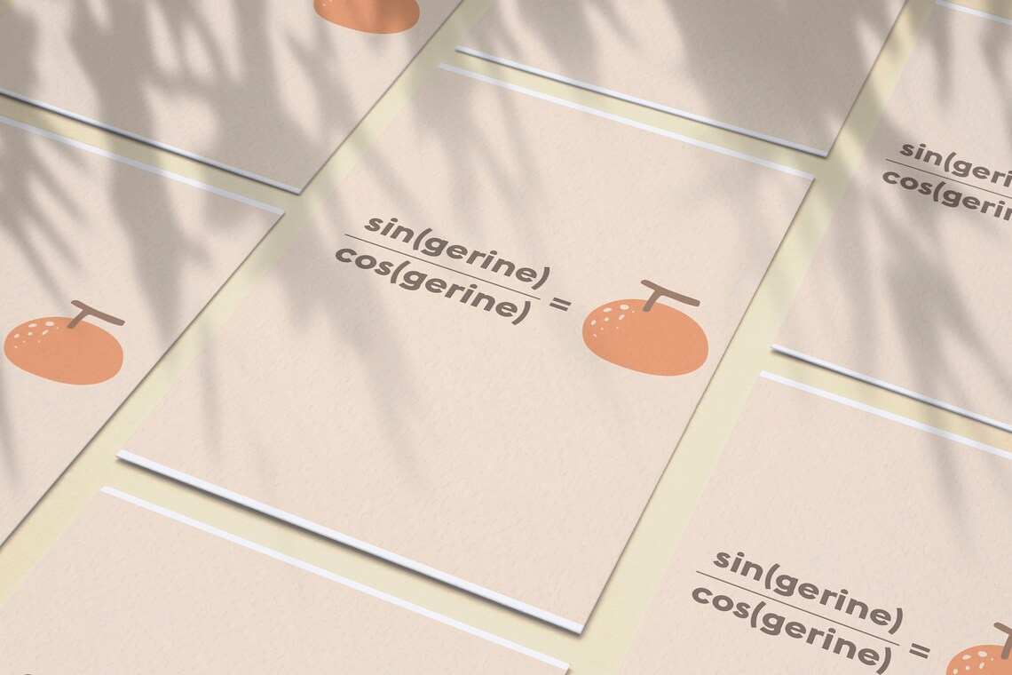 Singerine Cosgerine Tangerine Printable Math Wall Art Poster - Etsy
