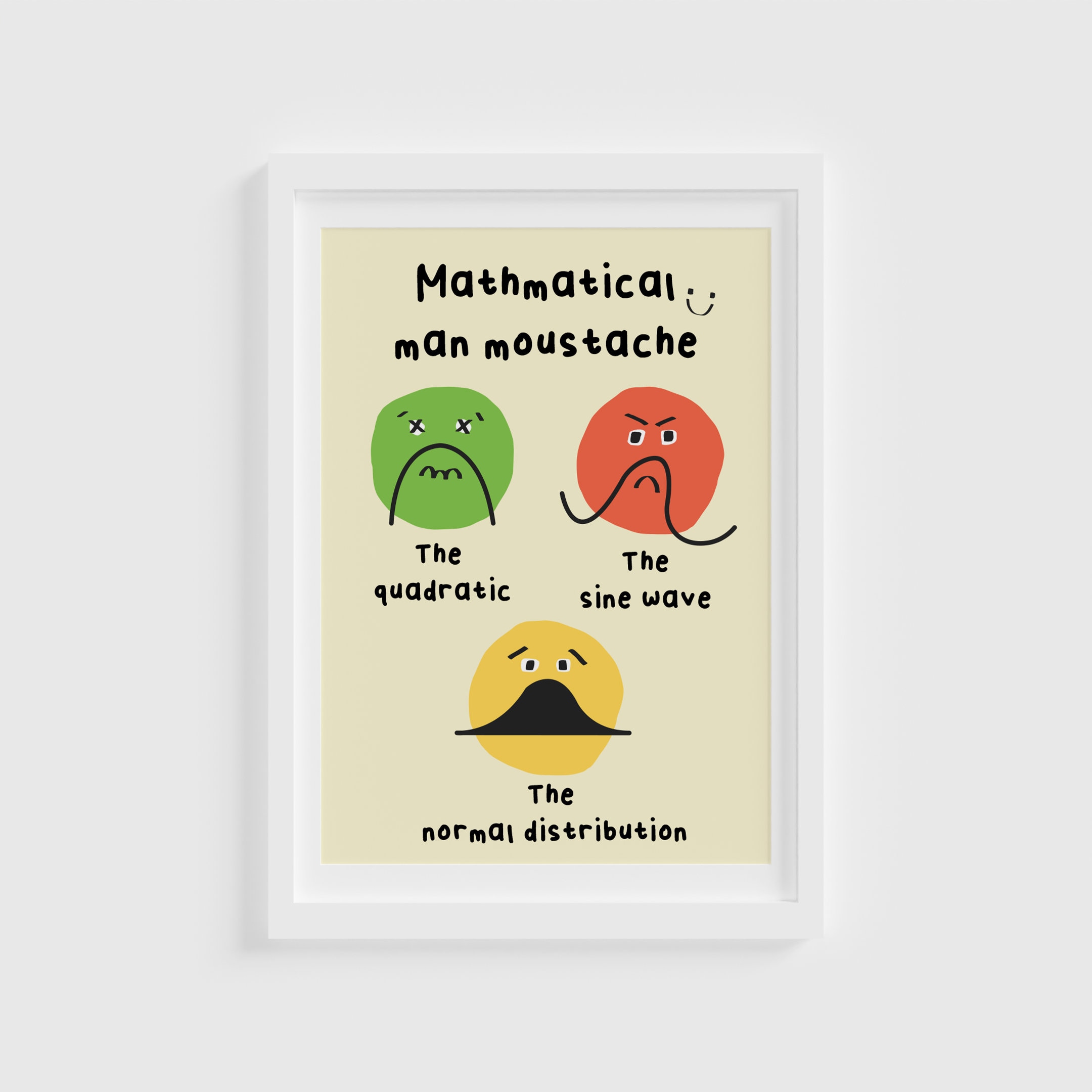Math Moustaches Printable Funny Math Poster Classroom Decor | Etsy