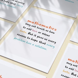 Math May Not Teach Us How to Add Love or Subtract Hate but It Gives Us ...