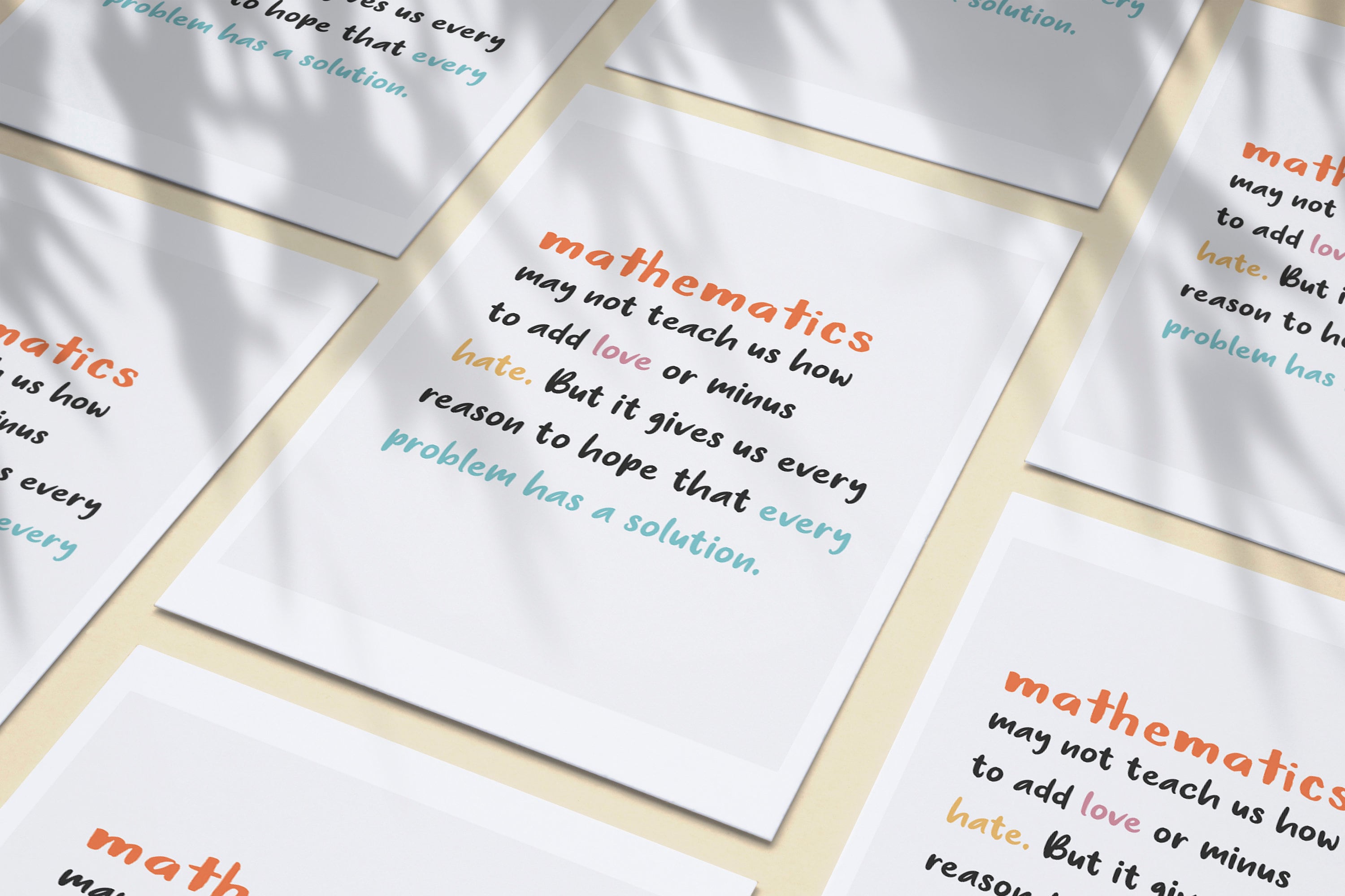 Math May Not Teach Us How to Add Love or Subtract Hate but It Gives Us ...