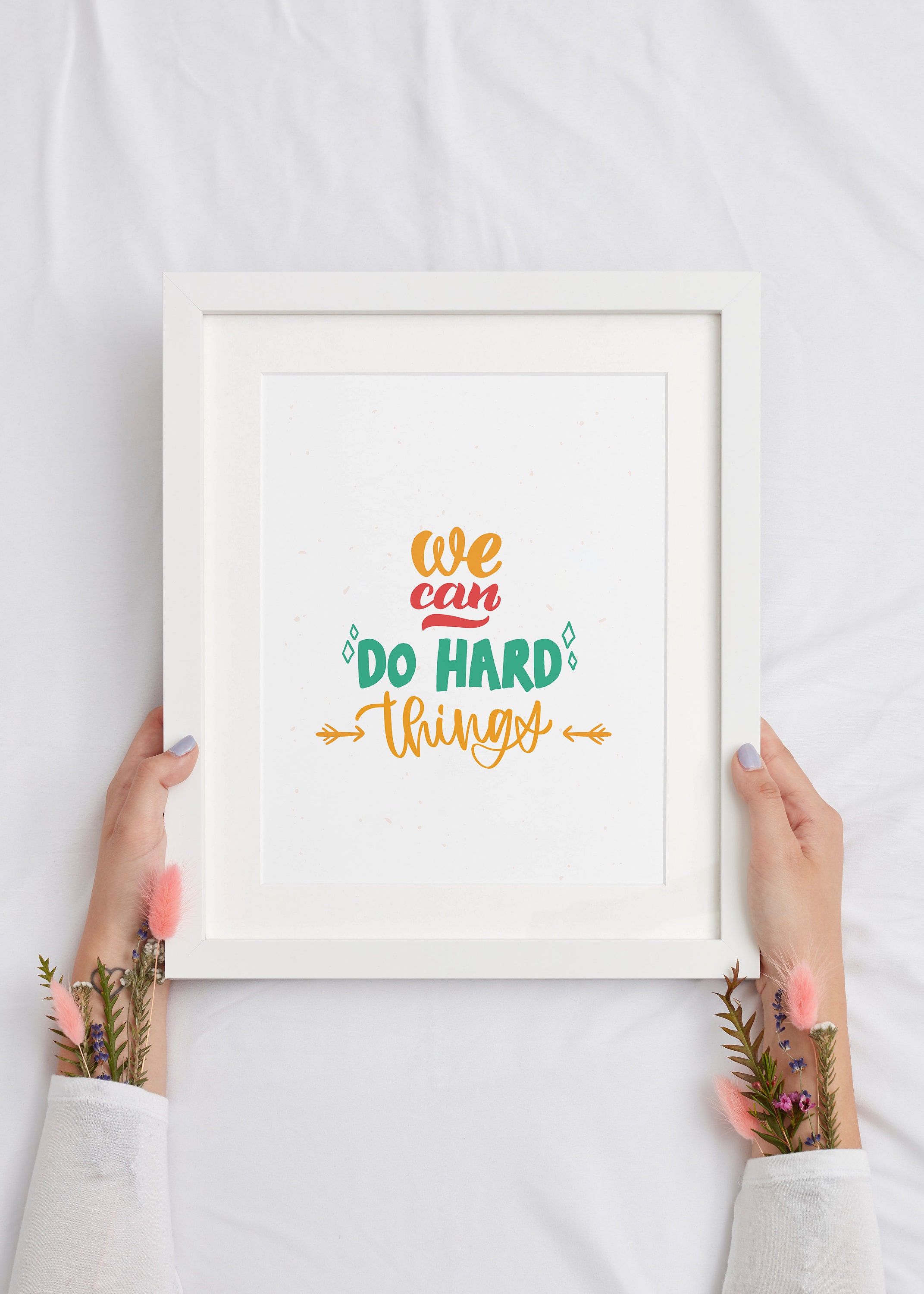 We Can Do Hard Things Printable Motivational Math Poster, Math ...