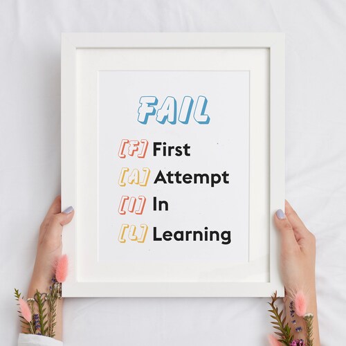 FAIL First Attempt in Learning Printable Math Poster Math - Etsy
