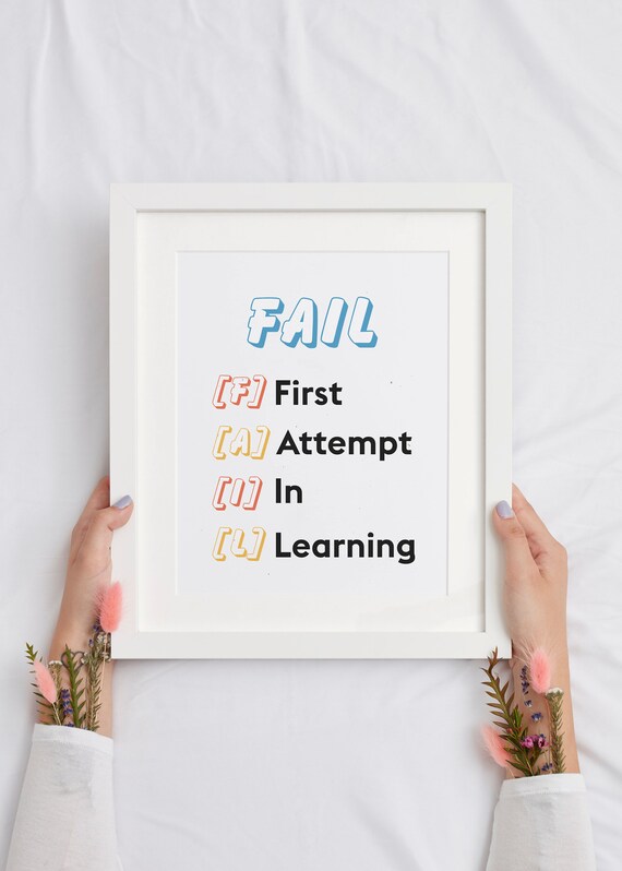 FAIL First Attempt in Learning Printable Math Poster Math - Etsy