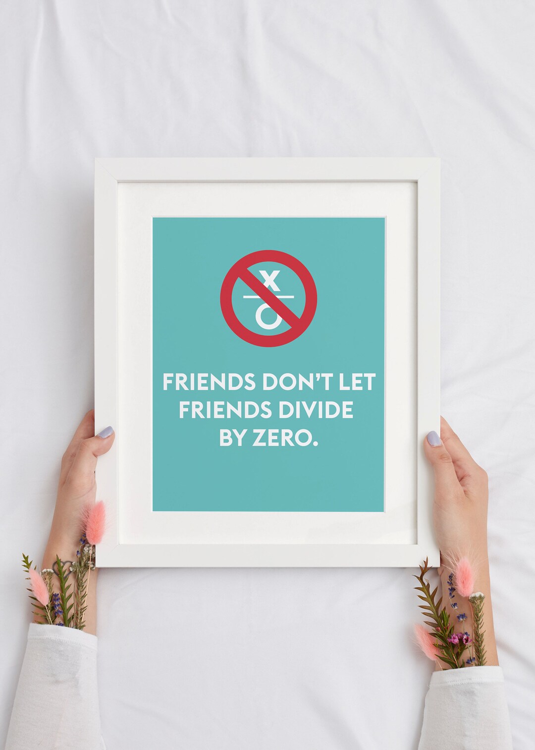 Friends Don't Let Friends Divide by Zero Printable Fun Math Poster, Fun ...