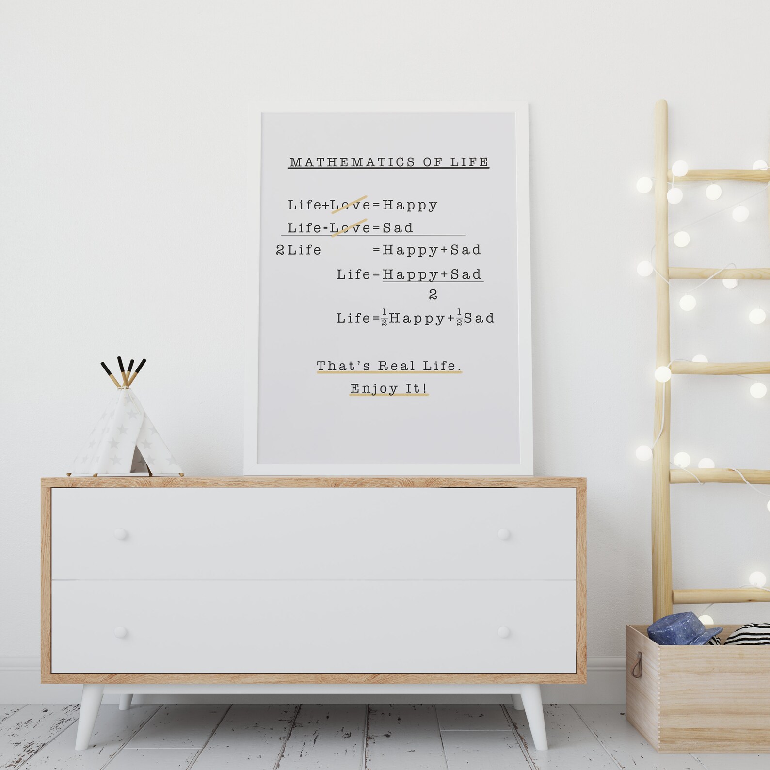 Mathematical Formula of Life, Mathematics of Life, Funny Math Poster ...