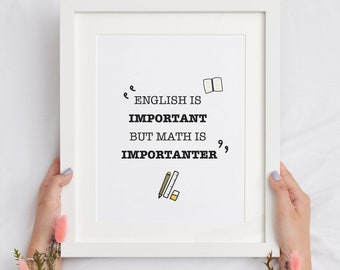 Classroom Rules Printable Fun Motivational Math Poster, Fun Math ...