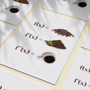 Derivative of Coffee Printable Math Poster, Math Classroom Decor for ...