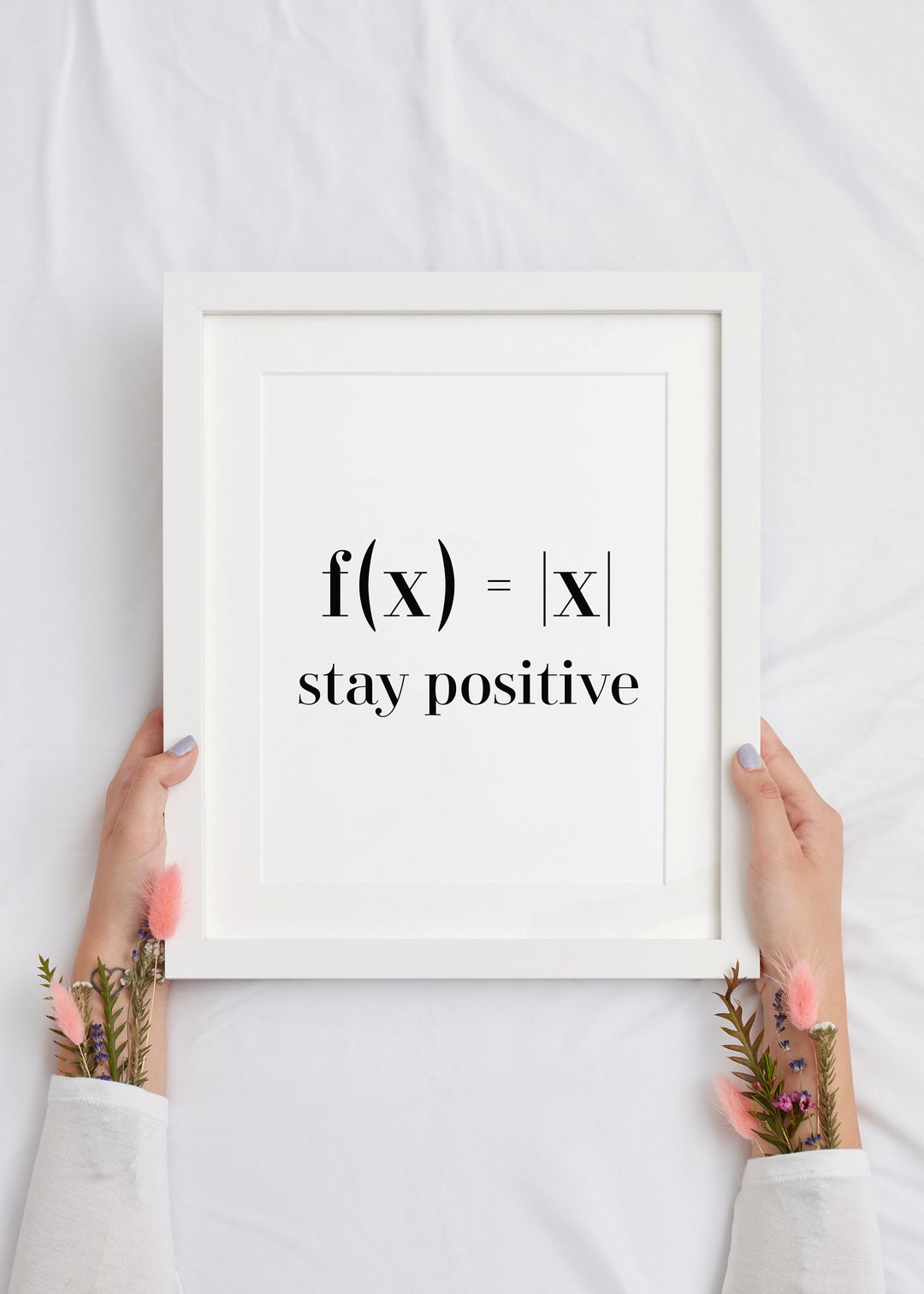 Stay Positive Like Absolute Value Printable Math Poster Black & White ...