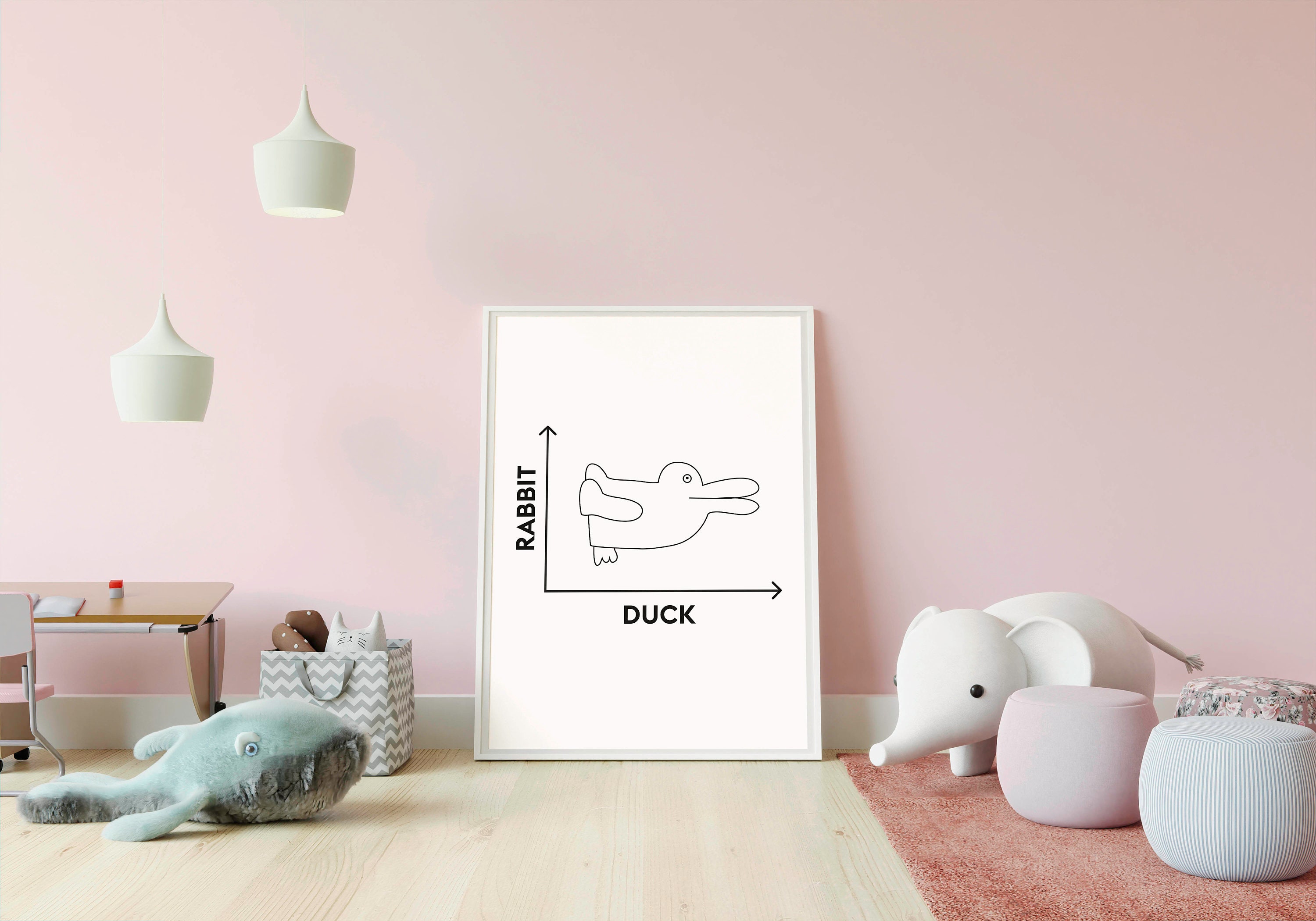 Duck or Rabbit Printable Fun Math Poster, Fun Math Classroom Decor for ...