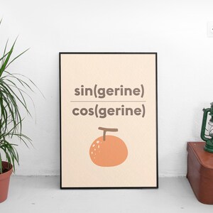 Singerine Cosgerine Tangerine Printable Math Wall Art Poster - Etsy