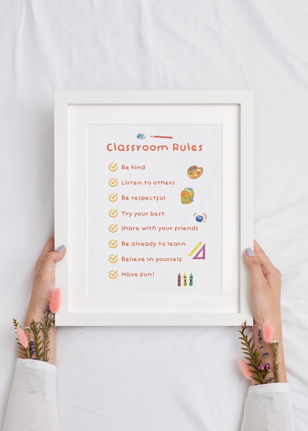 Classroom Rules Printable Fun Motivational Math Poster, Fun Math ...