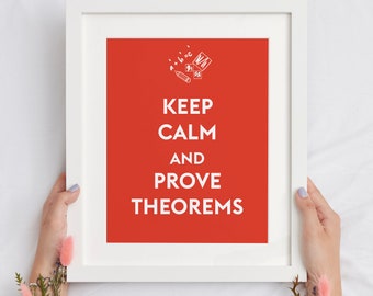 Keep Calm and Math on Math Wall Art Poster T-shirt Mug SVG | Etsy