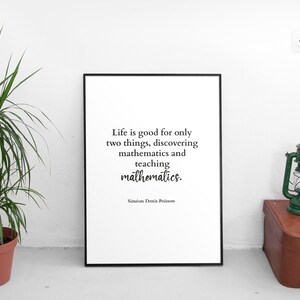 Siméon Denis Poisson Inspirational Math Quote Printable Poster, Fun ...