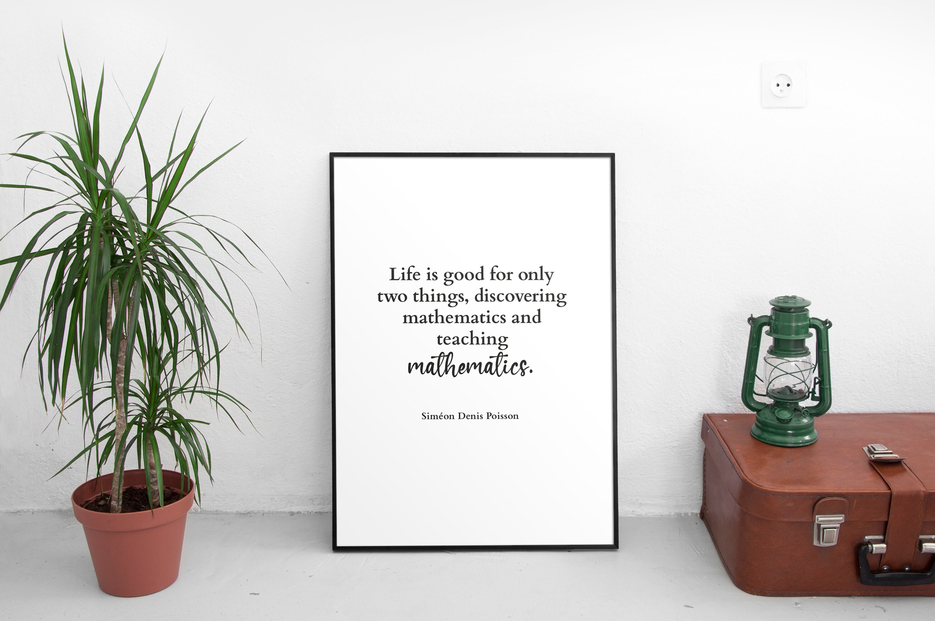 Siméon Denis Poisson Inspirational Math Quote Printable Poster, Fun ...
