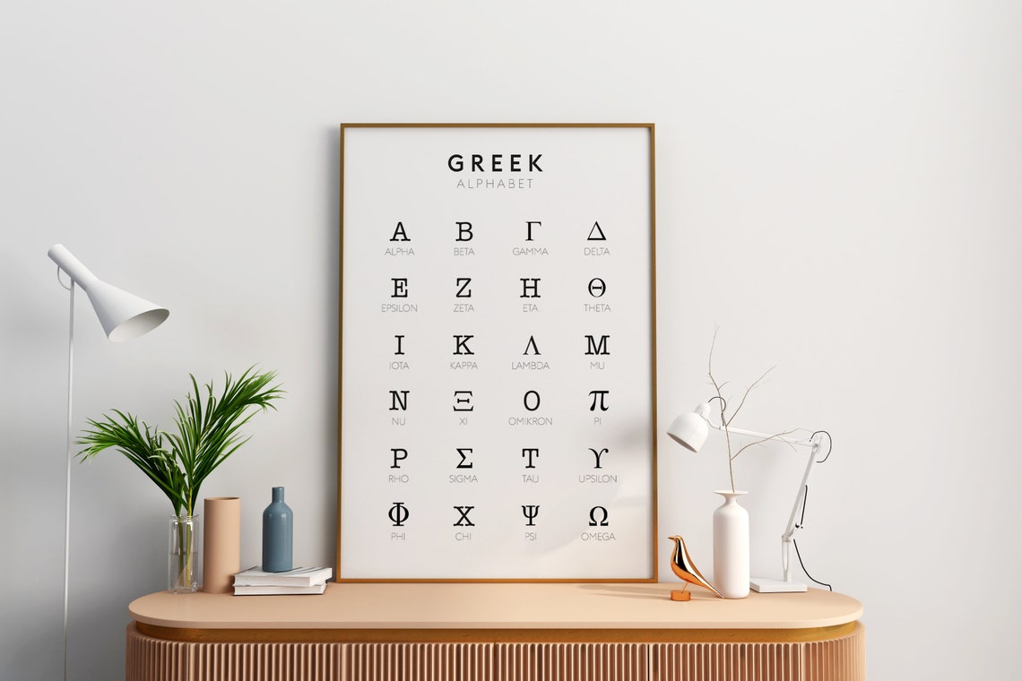 The Greek Letters Alphabet Printable Fun Math Poster, Fun Math ...