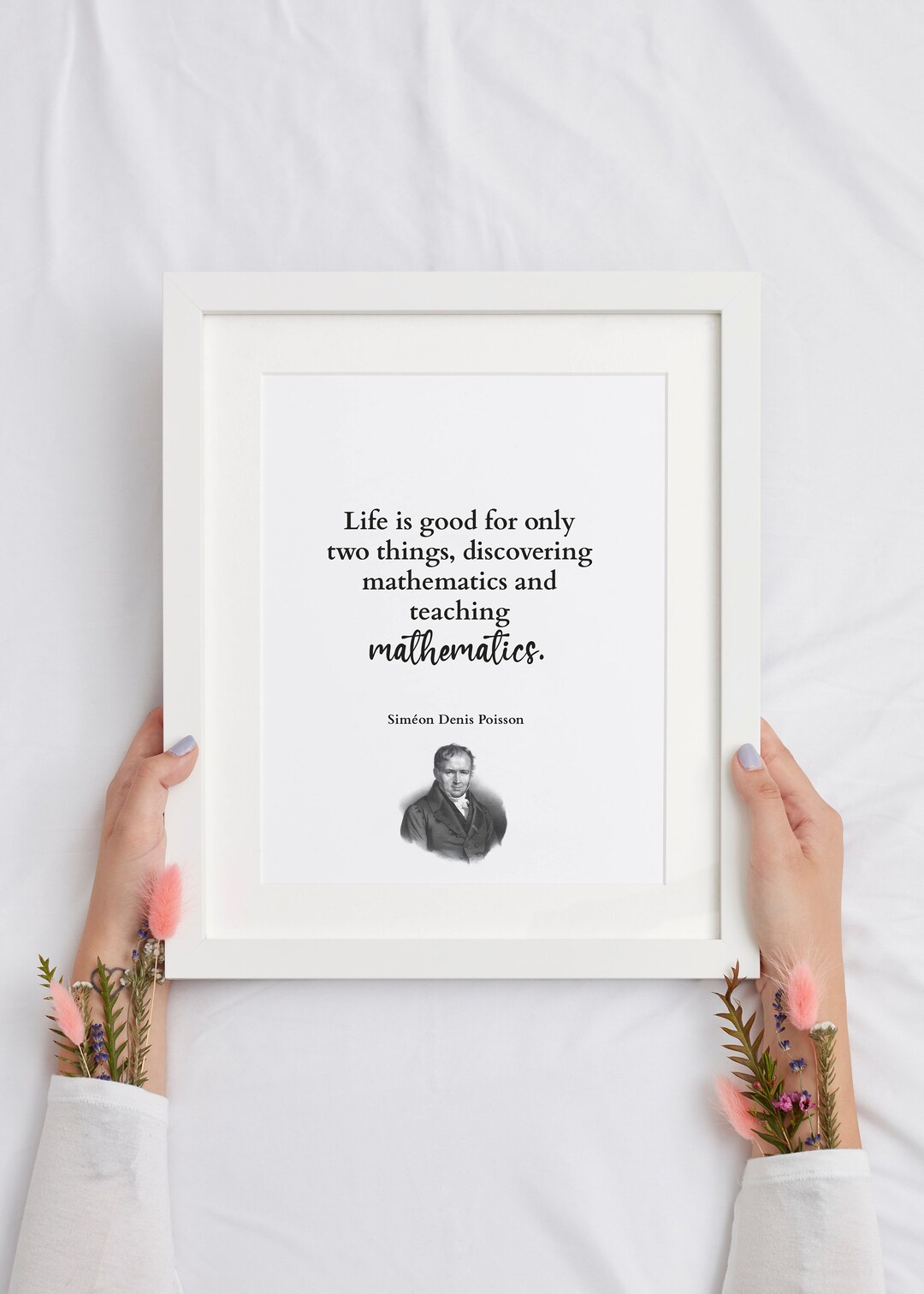 Siméon Denis Poisson Inspirational Math Quote Printable Poster, Fun ...