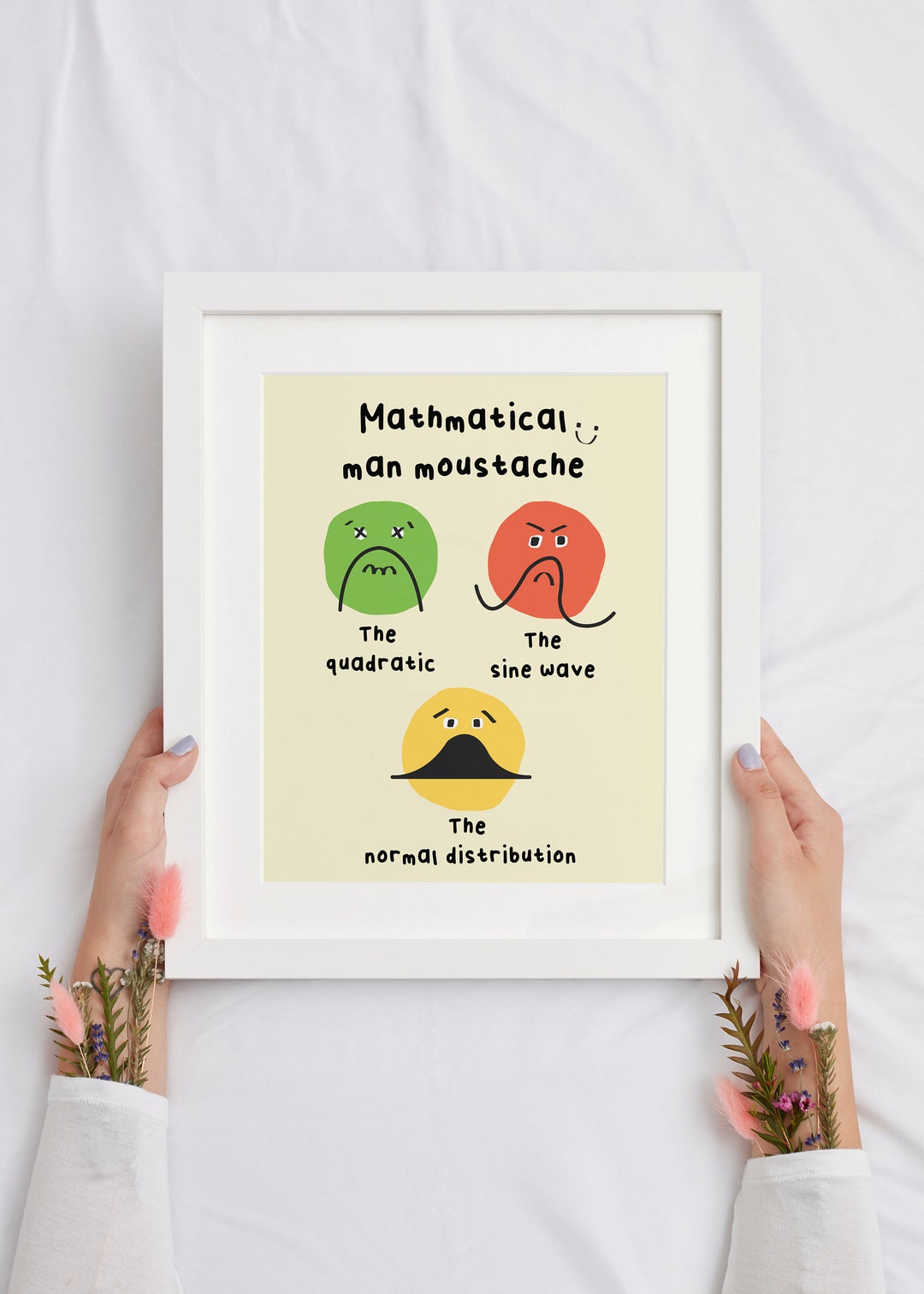 Math Moustaches Printable Funny Math Poster, Classroom Decor for High ...