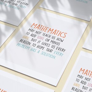 Math May Not Teach Us How to Add Love or Subtract Hate but It Gives Us ...