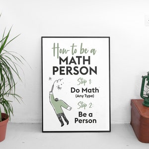 How to Be a Math Person Printable Fun Math Poster, Fun Math Classroom ...