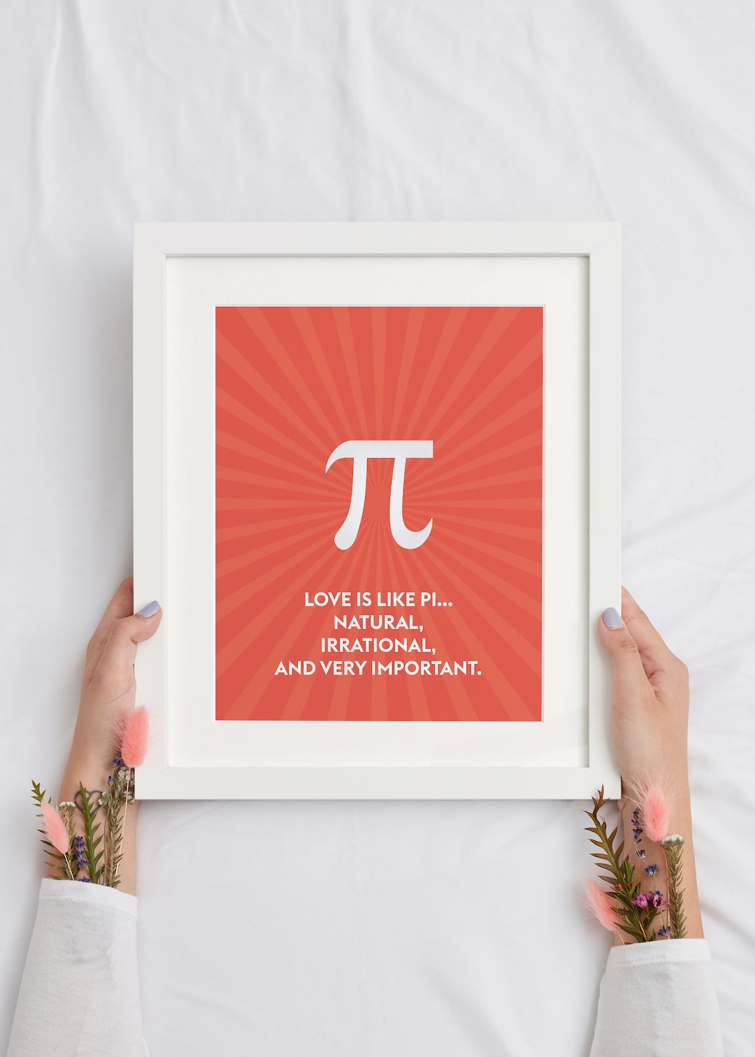 Love is Like Pi Printable Fun Math Poster, Fun Math Classroom Decor for ...
