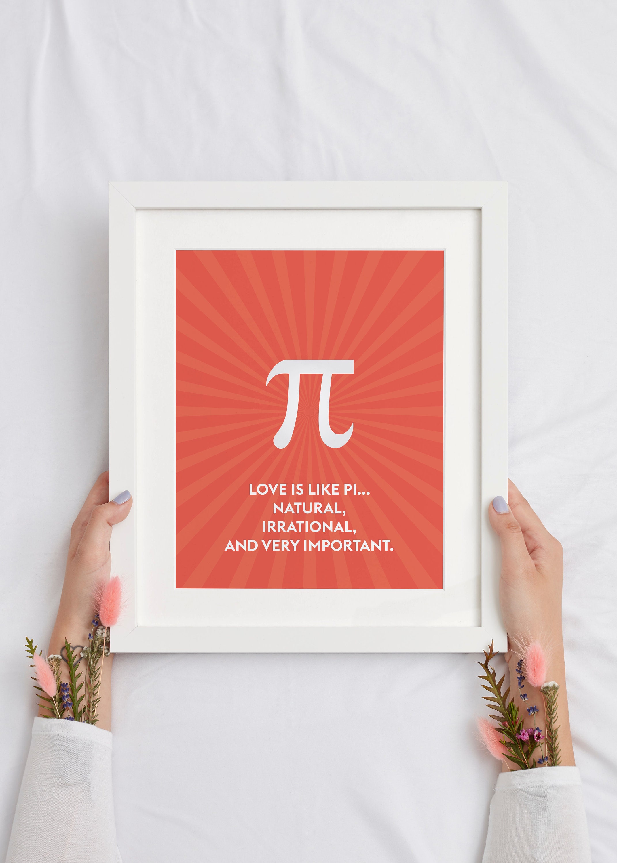 Love is Like Pi Printable Fun Math Poster, Fun Math Classroom Decor for ...