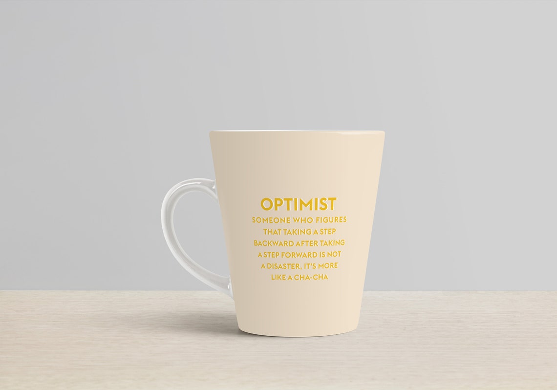 OPTIMIST Funny Motivational Quote Wall Art Poster T-shirt | Etsy