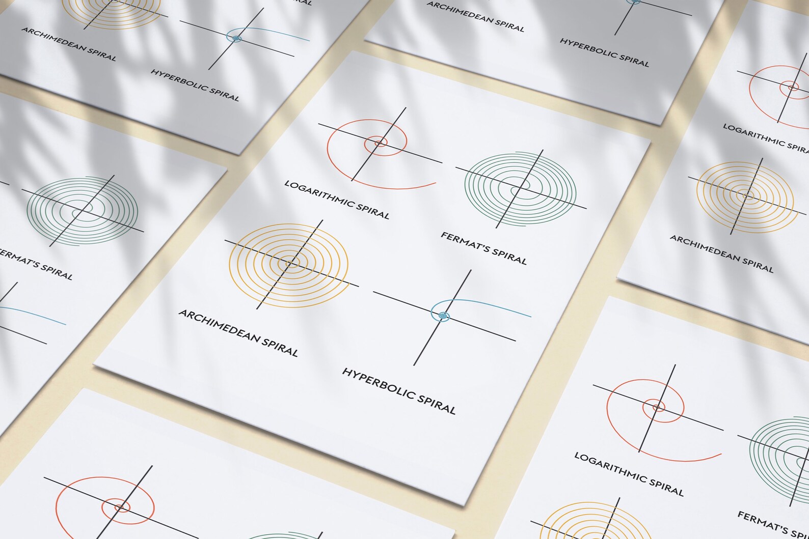 Mathematical Spirals Printable Calculus Math Poster, Fun Calculus Math ...