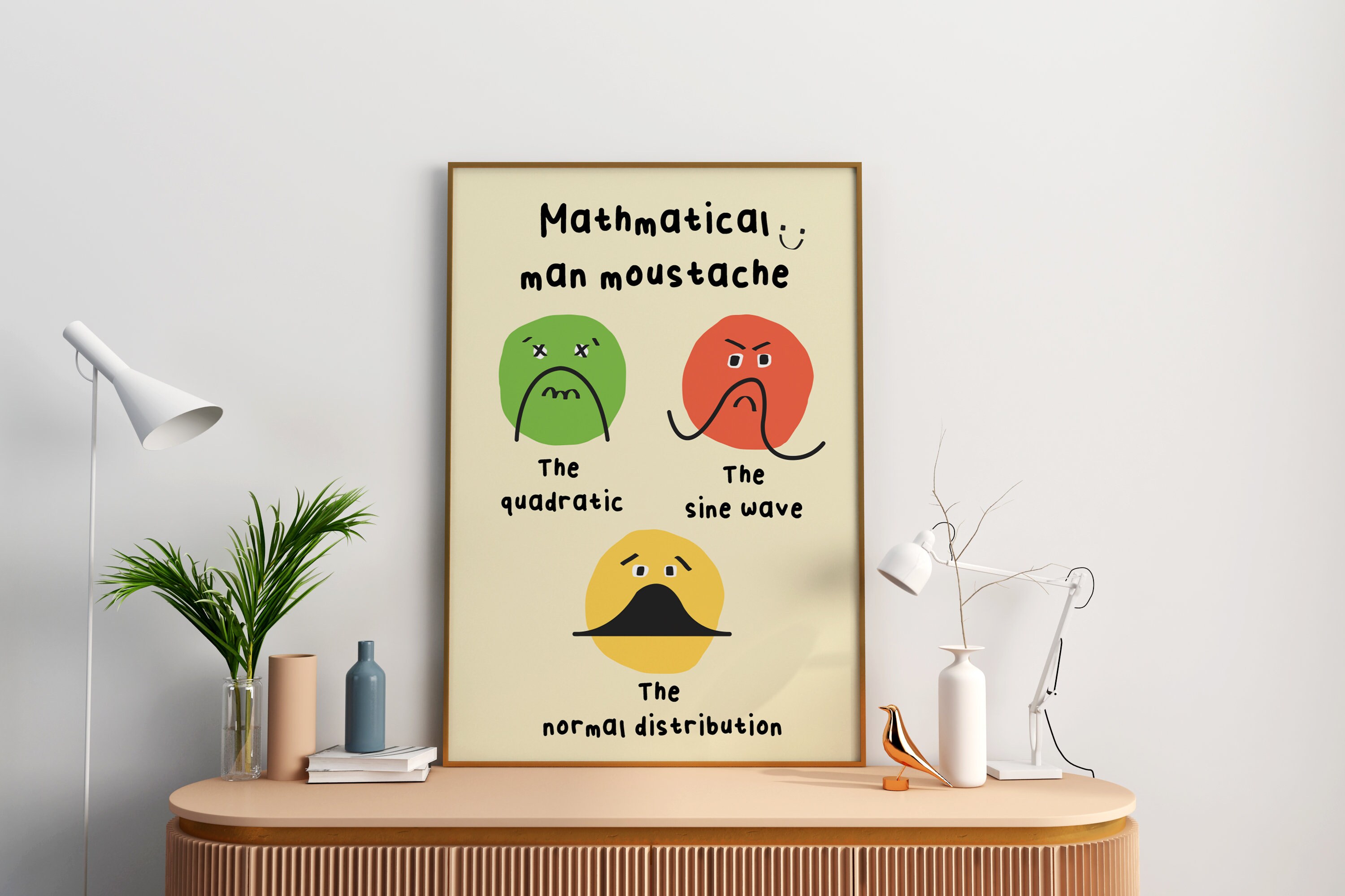 Math Moustaches Printable Funny Math Poster Classroom Decor | Etsy