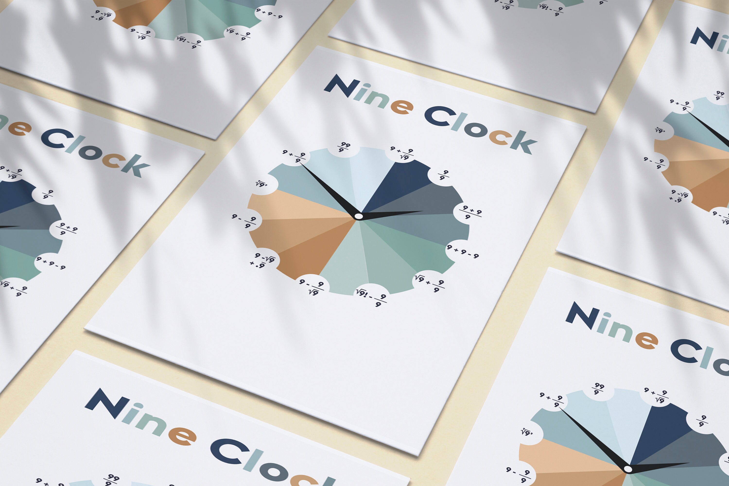 Nine Math Clock Printable Fun Math Poster, Fun Math Classroom Decor for ...