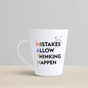 Mistakes Allow Thinking Happen Printable Math Poster, Math Classroom ...