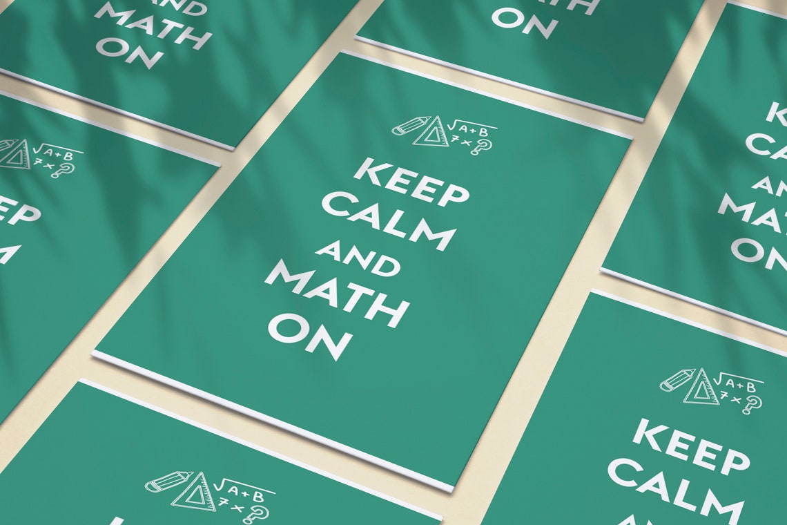 Keep Calm and Math on Math Wall Art Poster, T-shirt, Mug SVG and PDF ...