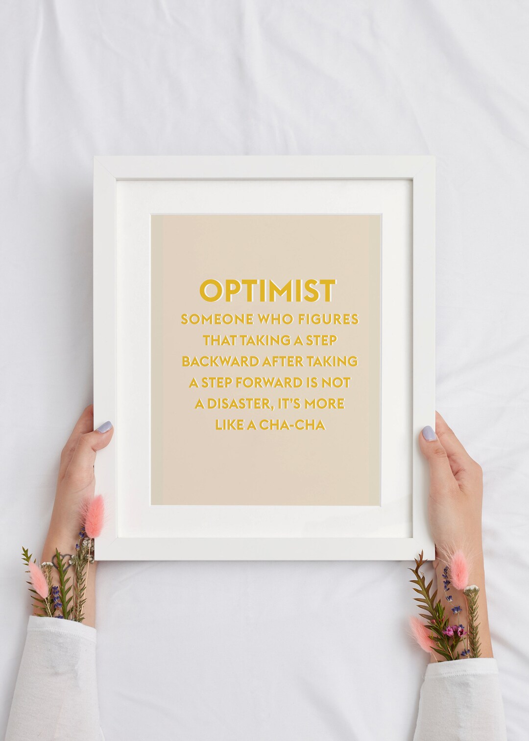 OPTIMIST Funny Motivational Quote Wall Art Poster, T-shirt, Mug SVG and ...