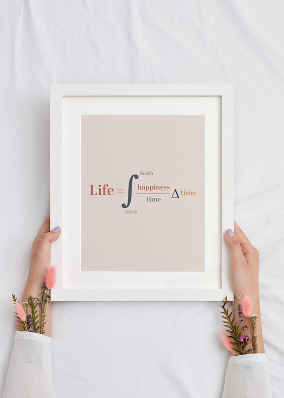 Integral of Life Printable Fun Math Calculus Poster Fun Math - Etsy