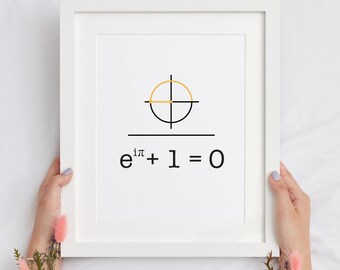 Euler's Identity the Most Beautiful Equation Colored in - Etsy