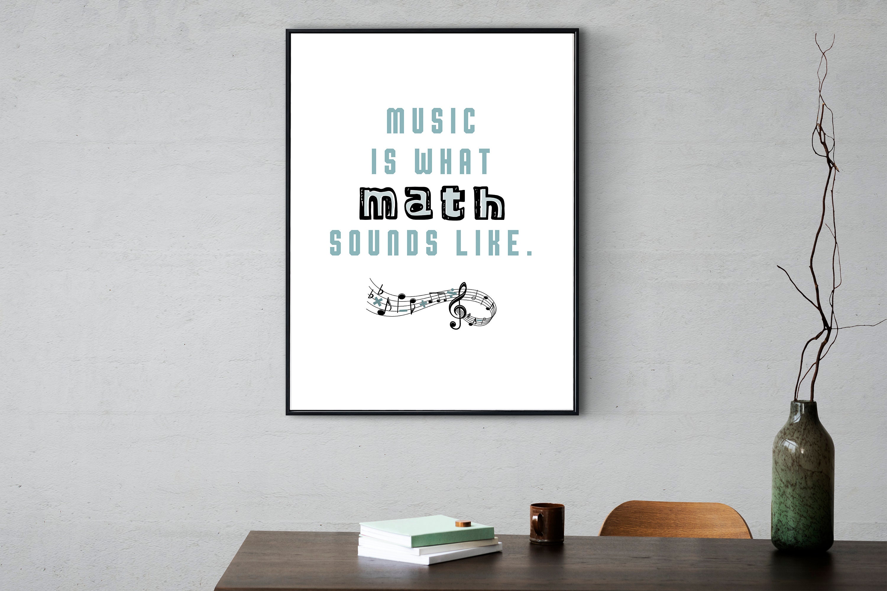 Music is What Math Sounds Like Printable Math Poster, Fun Math ...