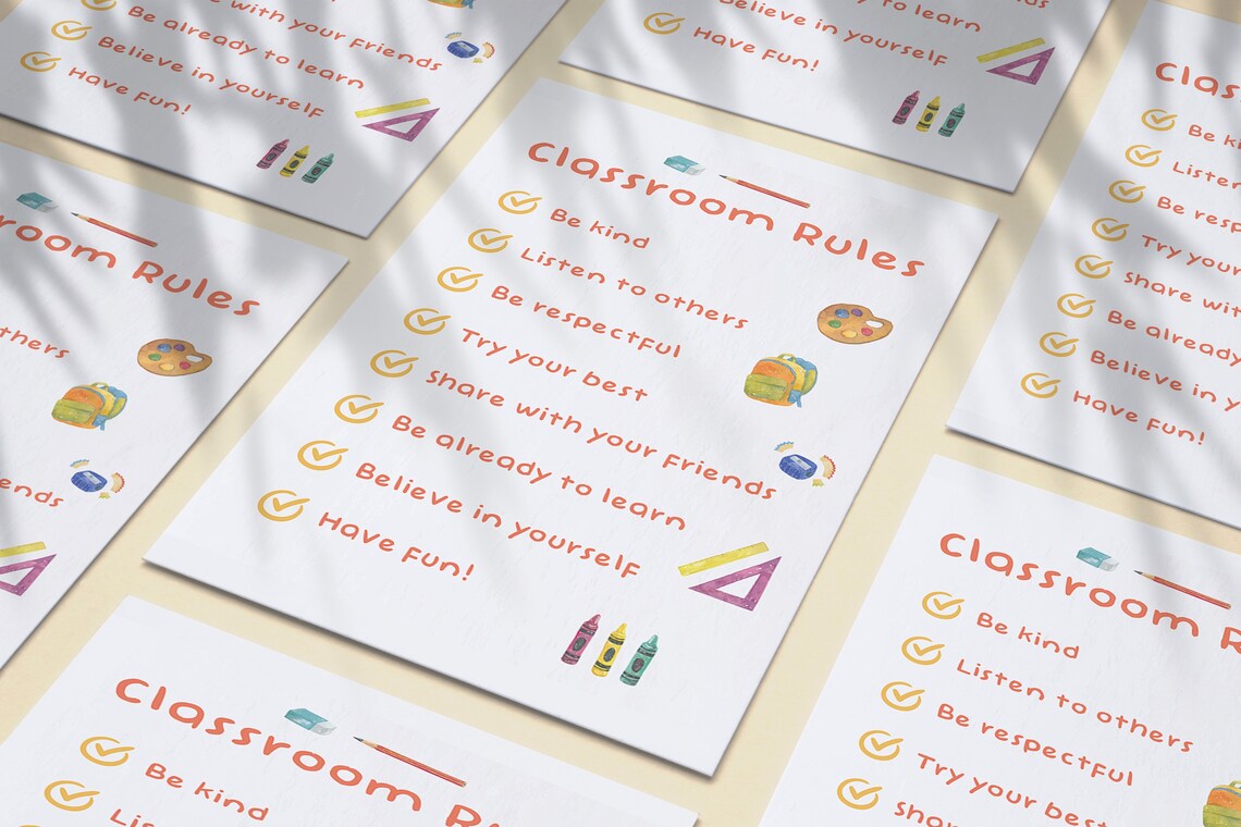 Classroom Rules Printable Fun Motivational Math Poster Fun | Etsy