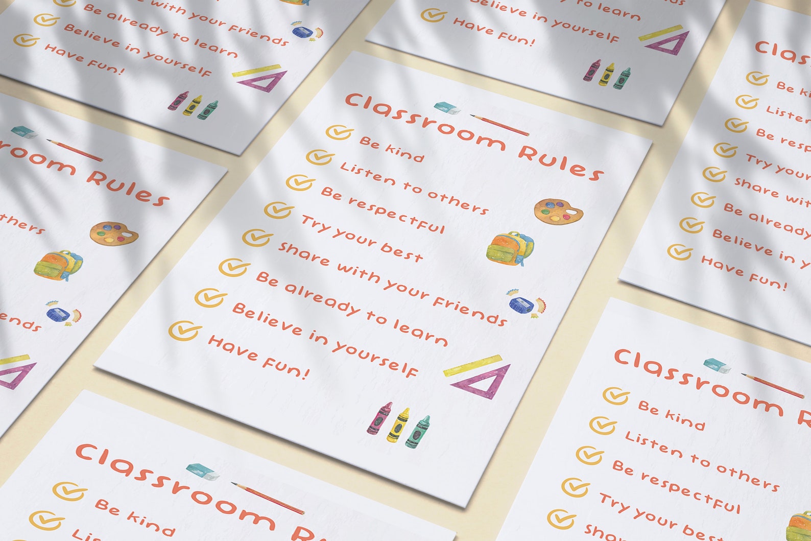 Classroom Rules Printable Fun Motivational Math Poster, Fun Math ...