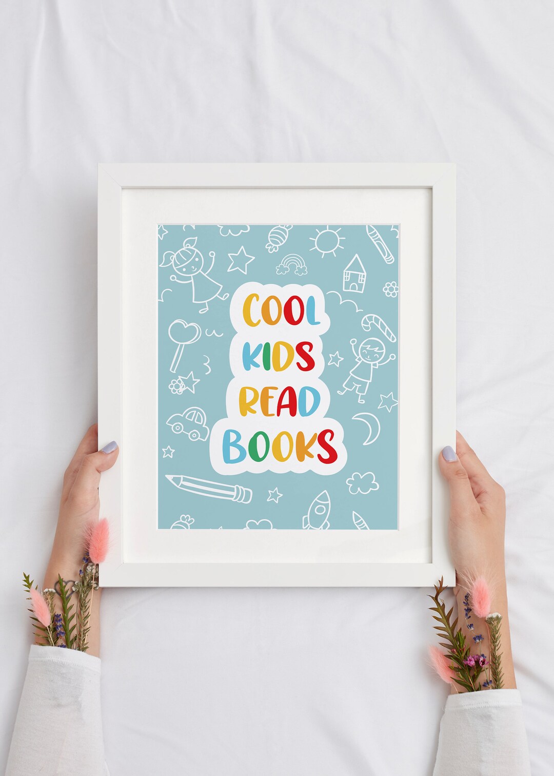 Cool Kids Read Books Printable Fun Motivational Math Poster, Fun Math ...