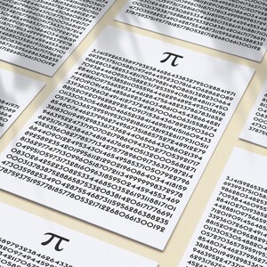 First 1000 Digits of Pi Printable Fun Math Poster, Fun Math Classroom ...