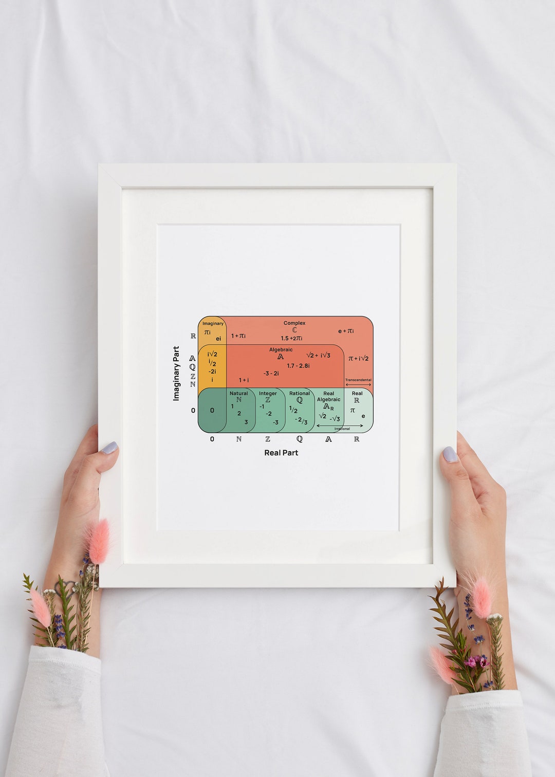 Set of Numbers Colorful Printable Math Poster, Fun Math Classroom Decor ...