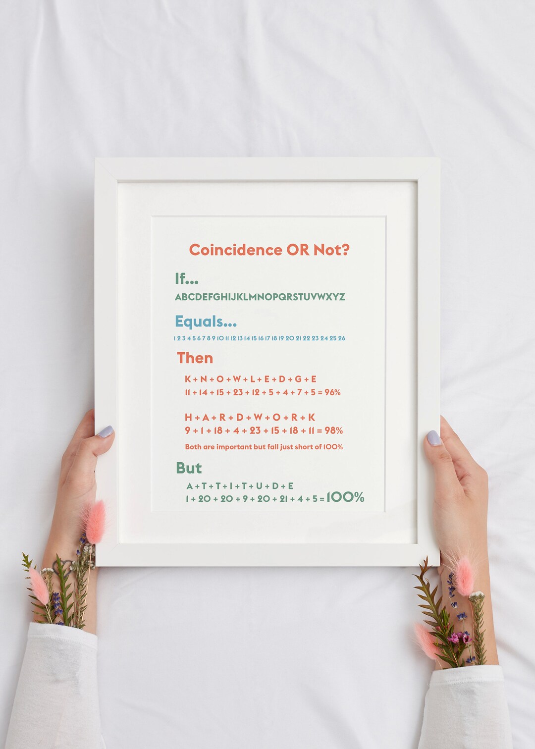 Coincidence or Not Knowledge Hardwork Attitude Printable Motivational ...