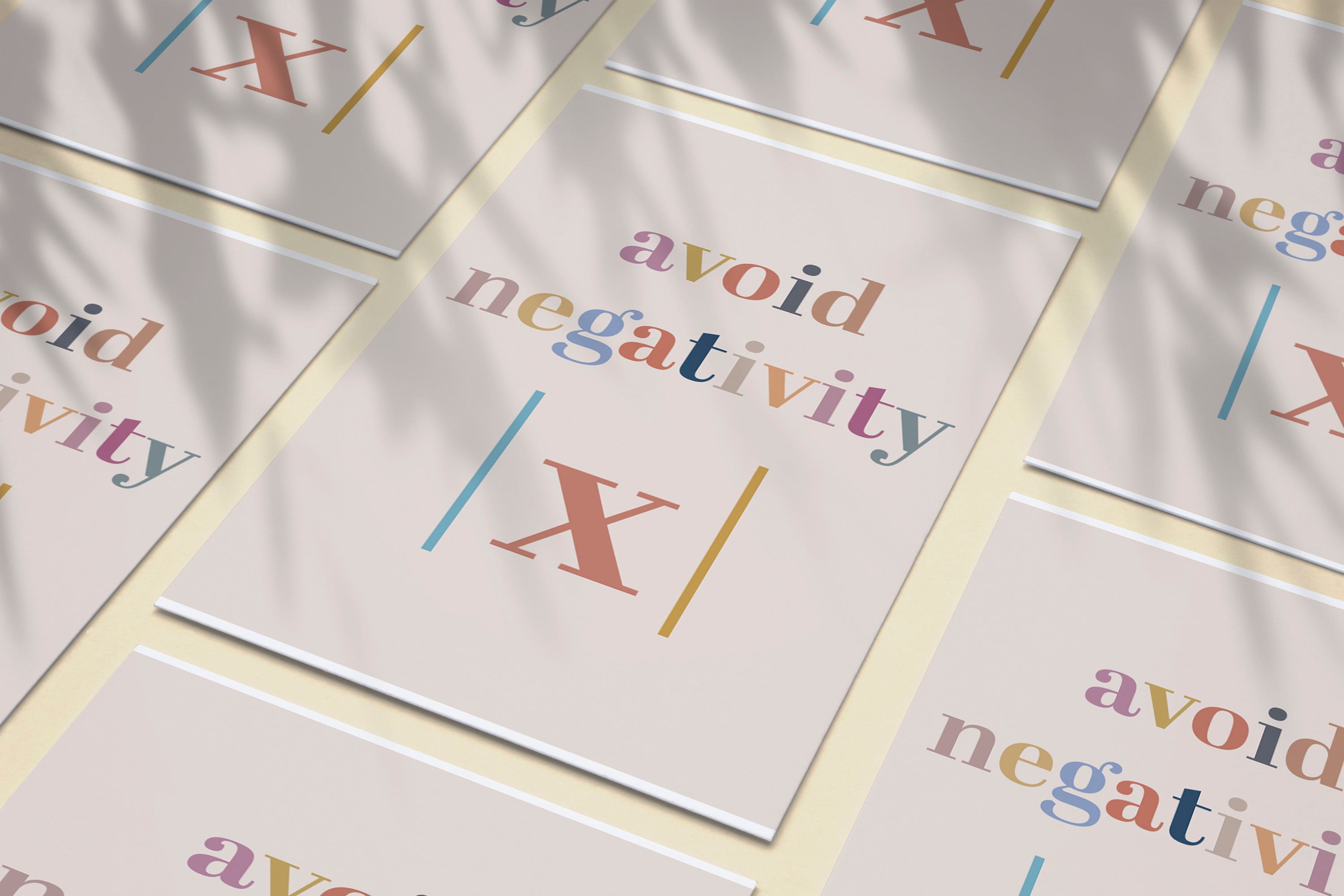 Avoid Negativity Absolute Value Printable Fun Math Calculus Wall Art ...