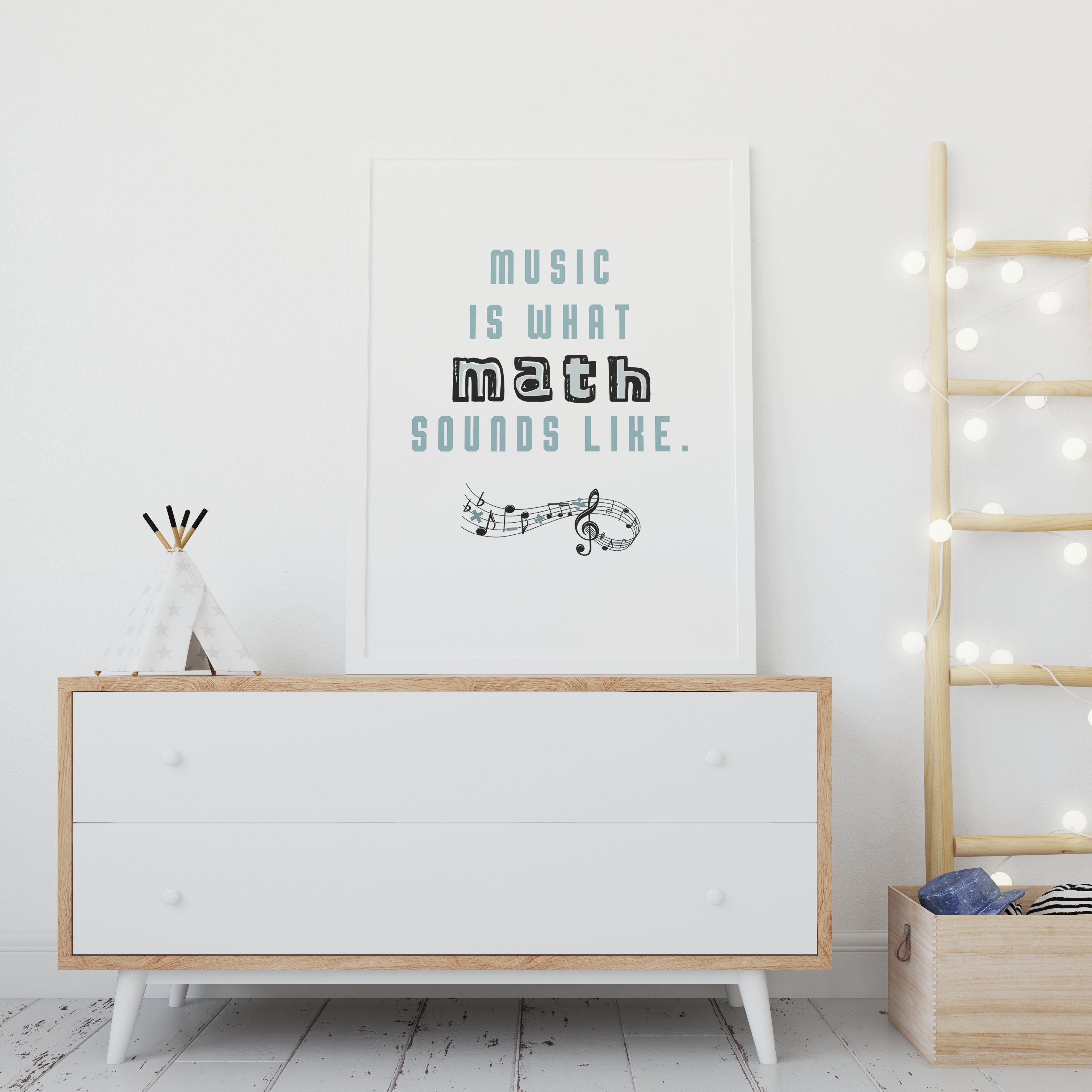Music is What Math Sounds Like Printable Math Poster, Fun Math ...