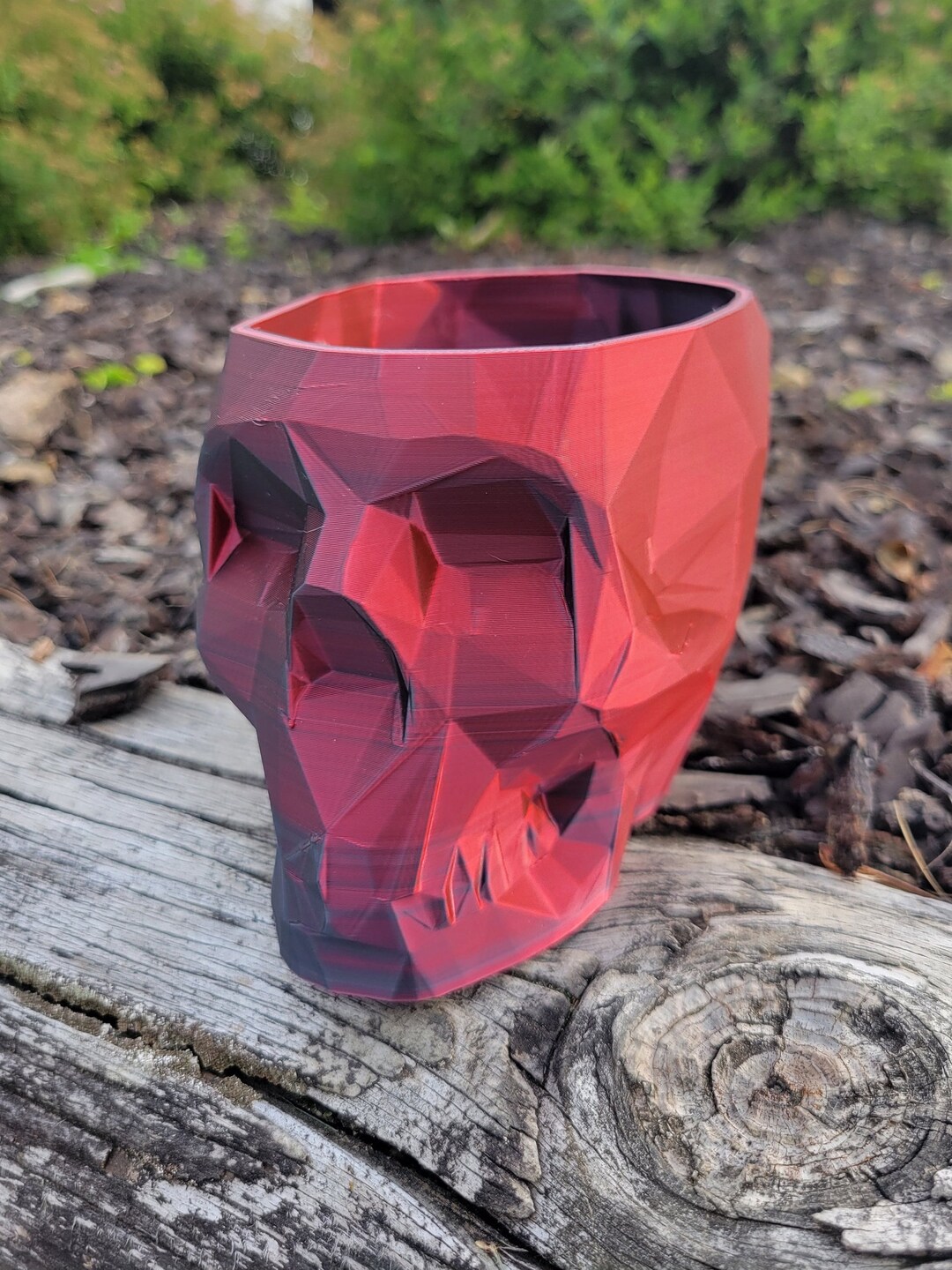 Low Poly Skull Pot - Etsy