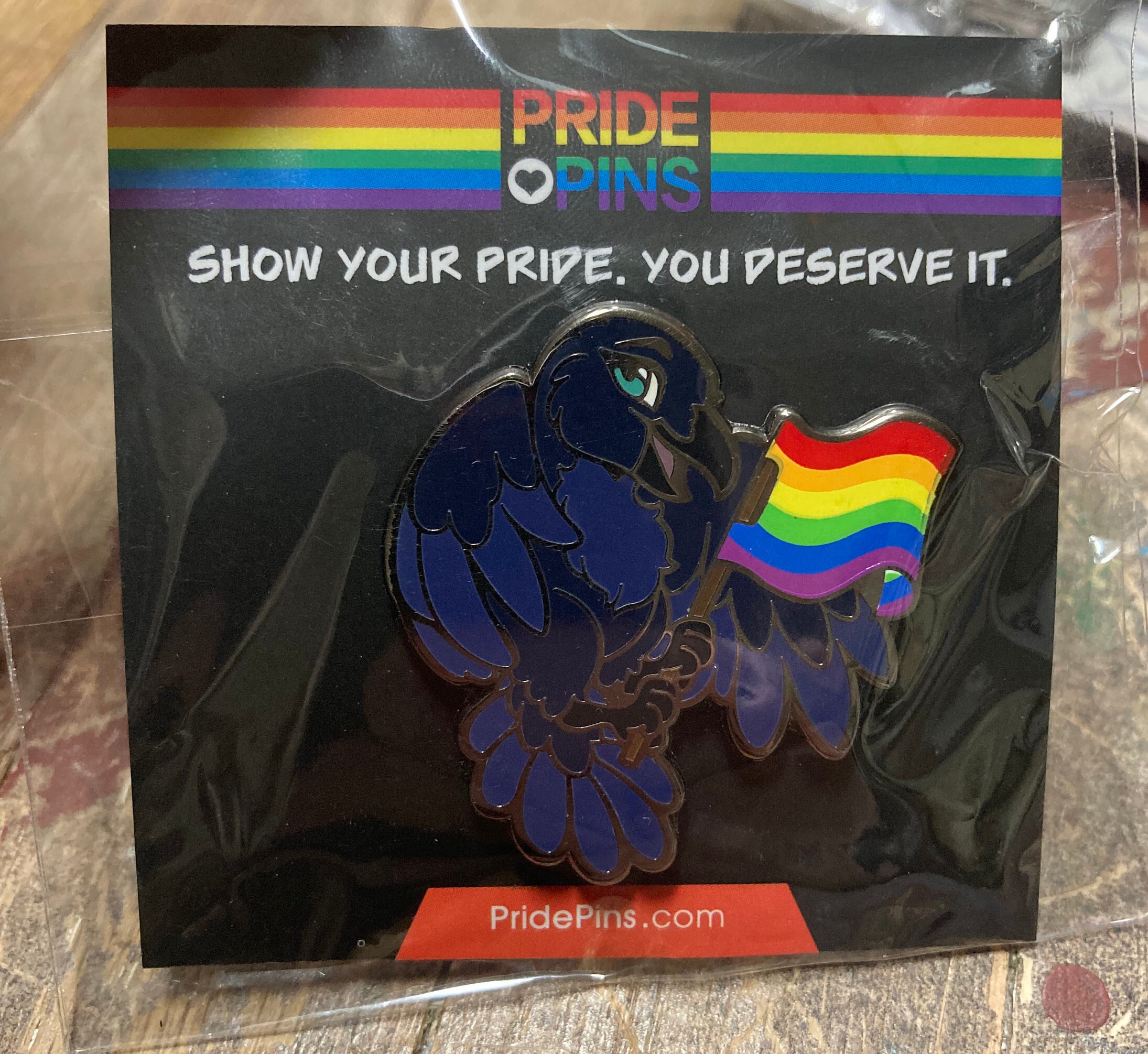 Raven Fursona Pride Pin LQBTQ Flag | Etsy