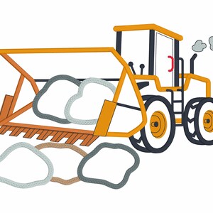 Bulldozer Appliqué Machine Embroidery Design for 6x10 and 8x11 Hoops ...
