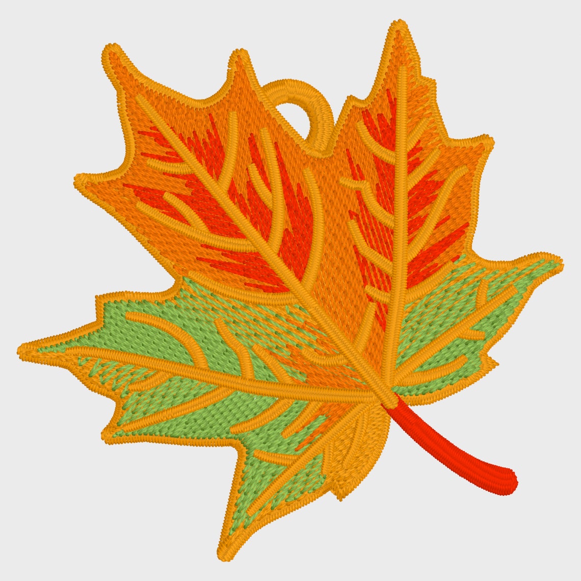 Sugar Maple Leaf Ornament FSL Machine Embroidery Design (4x4) Instant ...